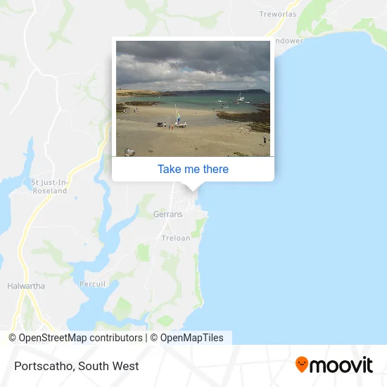 How to Get to Portscatho in Gerrans by Bus or Ferry?