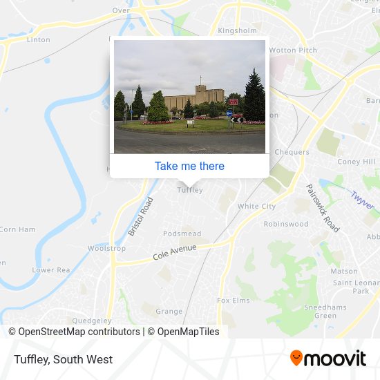 How to get to Tuffley in Gloucester by bus or train?