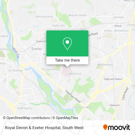How to Get to Royal Devon & Exeter Hospital by Bus or Train?