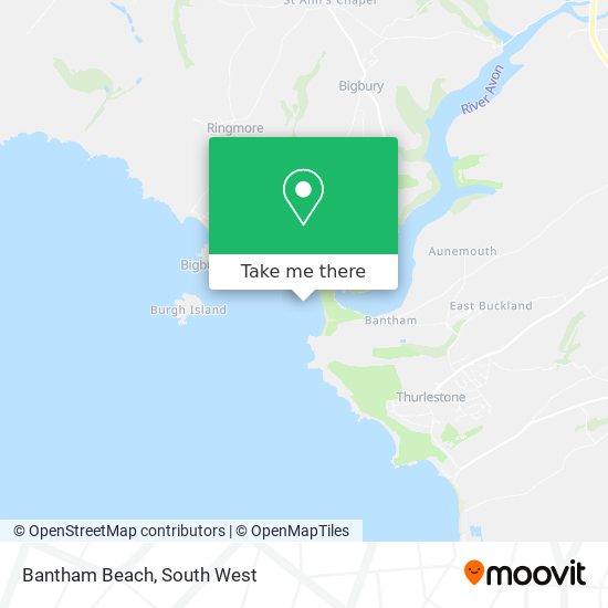 How to Get to Bantham Beach in South West by Bus or Train?