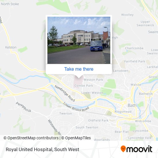 How to Get to Royal United Hospital in Bath by Bus or Train?
