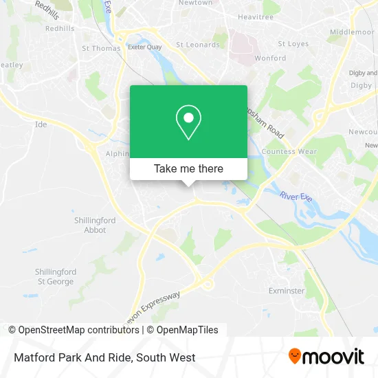 How to Get to Matford Park And Ride in Exeter by Bus or Train?