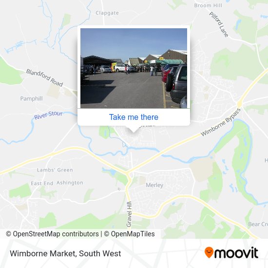 How to Get to Wimborne Market in Wimborne Minster by Bus?