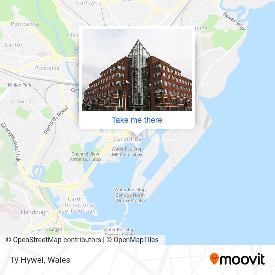 How to Get to Tŷ Hywel in Cardiff by Bus or Train?