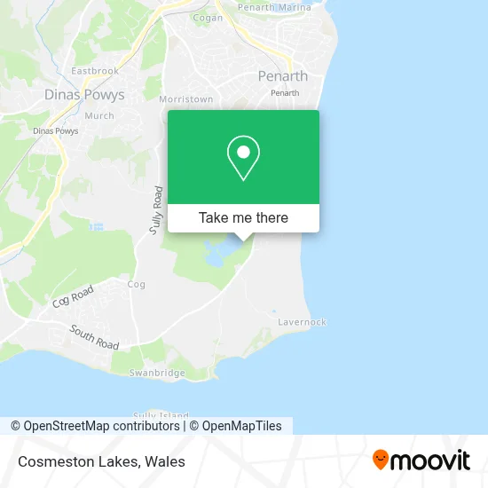 How to Get to Cosmeston Lakes in The Vale Of Glamorgan by Bus or Train?