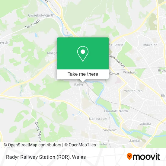 How to Get to Radyr Railway Station (RDR) in Cardiff by Bus or Train?