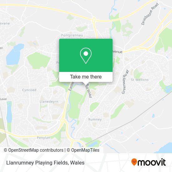 How to Get to Llanrumney Playing Fields in Cardiff by Bus or Train?
