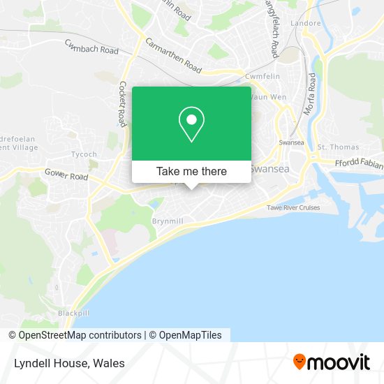 How to get to Lyndell House in Swansea by bus or train?