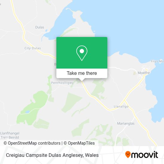 How to Get to Creigiau Campsite Dulas Anglesey in Isle Of Anglesey by Bus?