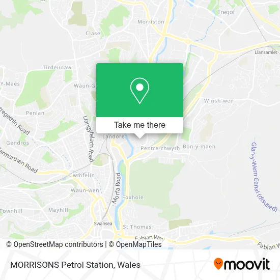 How to Get to MORRISONS Petrol Station in Swansea by Bus or Train?