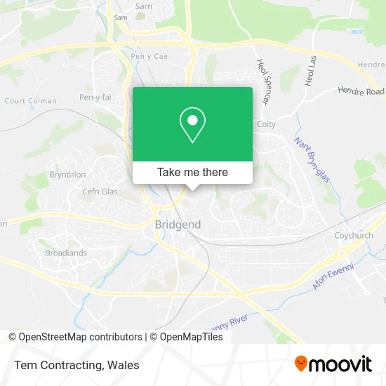How to Get to Tem Contracting in Bridgend by Bus?