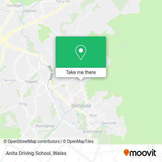 How to get to Anita Driving School in Gwynedd by bus?