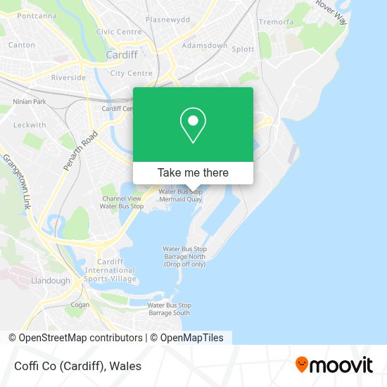 How to get to Coffi Co (Cardiff) by bus or train?