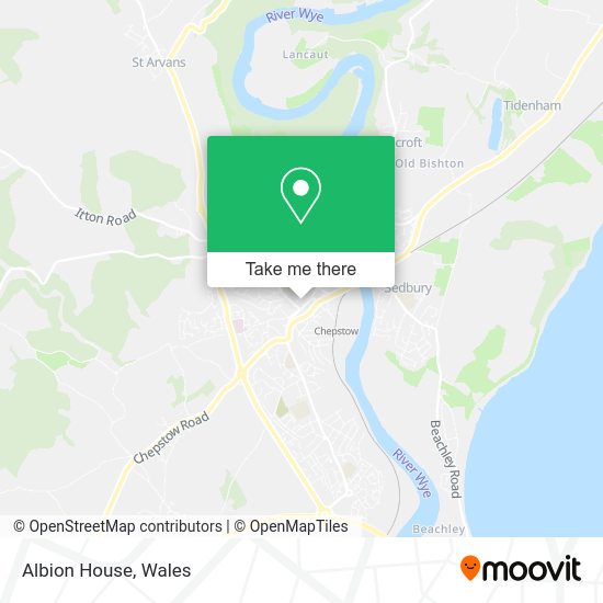 How to get to Albion House in Monmouthshire by bus or train?