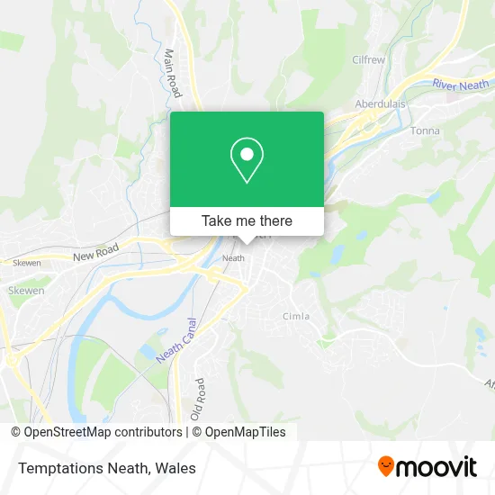 How to Get to Temptations Neath in Neath Port Talbot by Bus or Train?