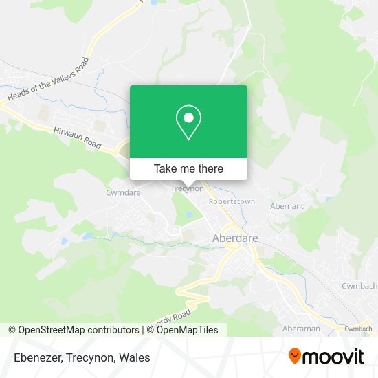 How to get to Ebenezer, Trecynon in Rhondda Cynon Taf by bus or train?