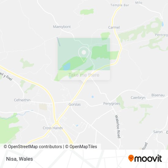 How to get to Nisa in Carmarthenshire by bus?