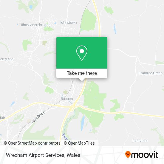 How to get to Wrexham Airport Services by bus or train?
