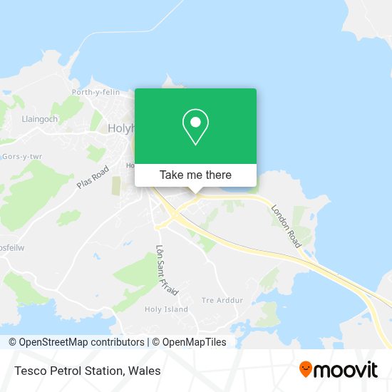 How to get to Tesco Petrol Station in Isle Of Anglesey by bus or train?