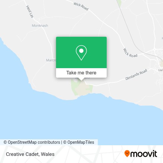 How to get to Creative Cadet in The Vale Of Glamorgan by train or bus?