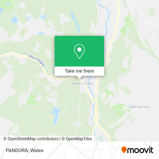 How to get to PANDORA in Conwy by bus or train?