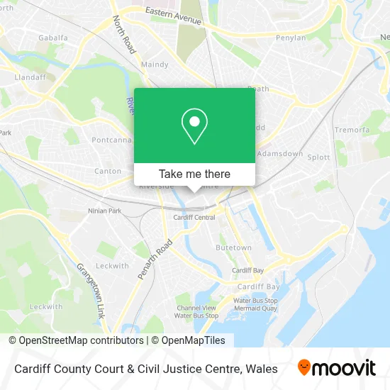 How to Get to Cardiff County Court & Civil Justice Centre by Bus or Train?
