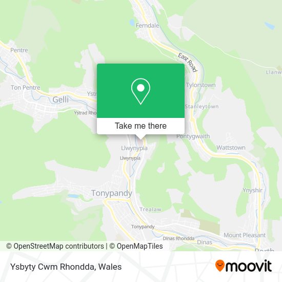 How to Get to Ysbyty Cwm Rhondda in Rhondda Cynon Taf by Bus or Train?