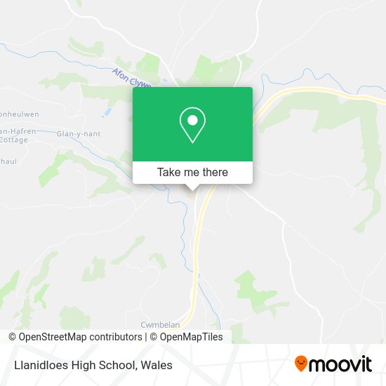 How to Get to Llanidloes High School in Powys by Bus?