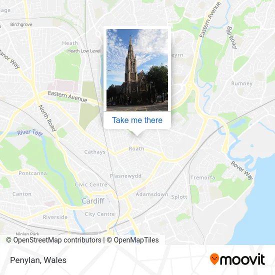 How to Get to Penylan in Cardiff by Bus or Train?