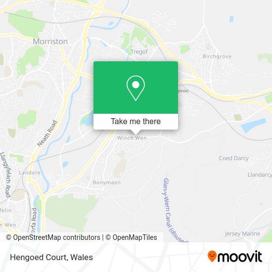 How to Get to Hengoed Court in Swansea by Bus or Train?