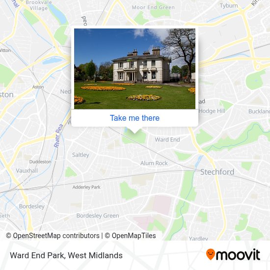 How to get to Ward End Park in Alum Rock by Bus or Train?