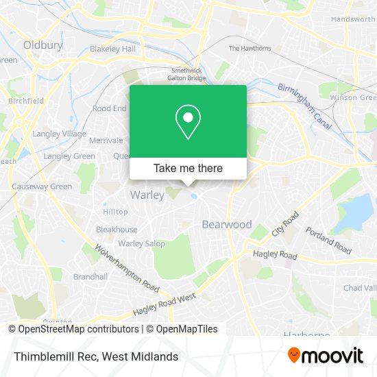 How to Get to Thimblemill Rec in Smethwick by Bus or Train?