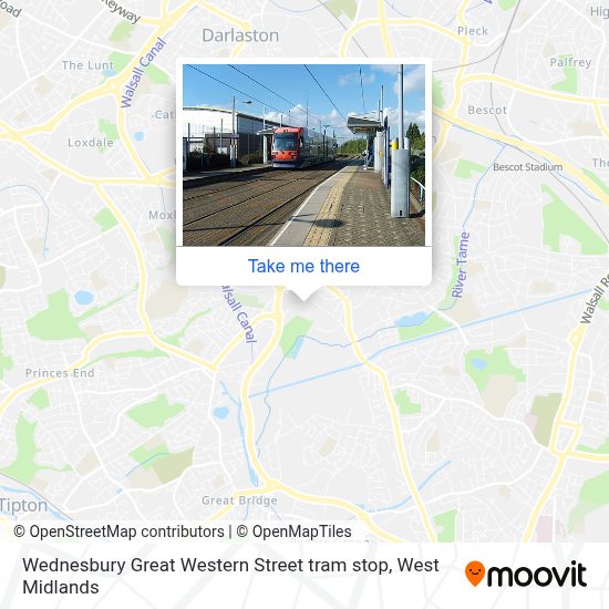 How to get to Wednesbury Great Western Street tram stop in Wednesbury ...