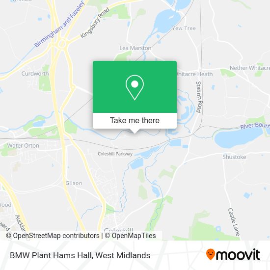 How to Get to BMW Plant Hams Hall in Curdworth by Bus or Train?