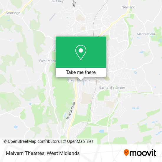 How to Get to Malvern Theatres in Priory by Bus or Train?