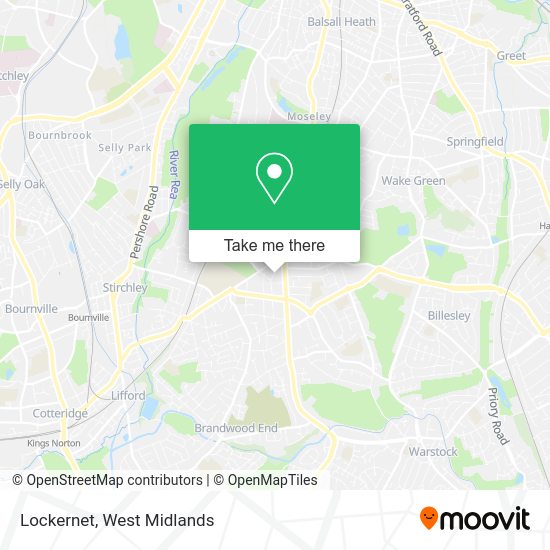 How to get to Lockernet in Brandwood & King's Heath by bus or train?