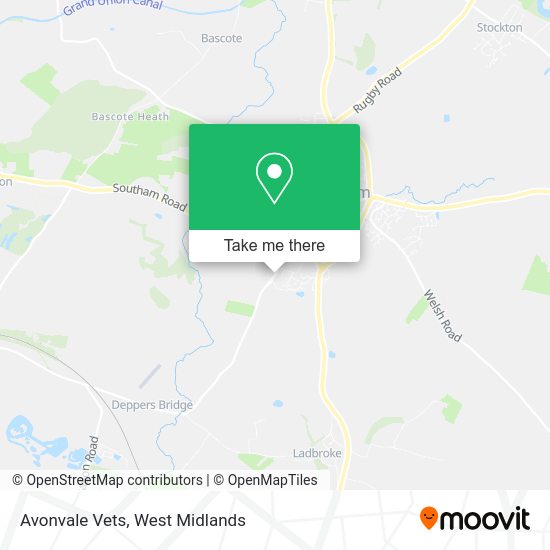 How to get to Avonvale Vets in Southam South by bus or train?