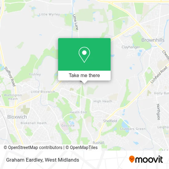 How to Get to Graham Eardley in Pelsall by Bus or Train?