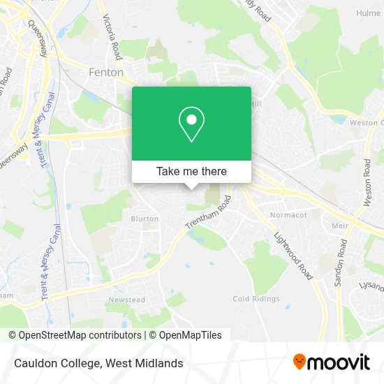 How to Get to Cauldon College in Blurton East by Bus or Train?