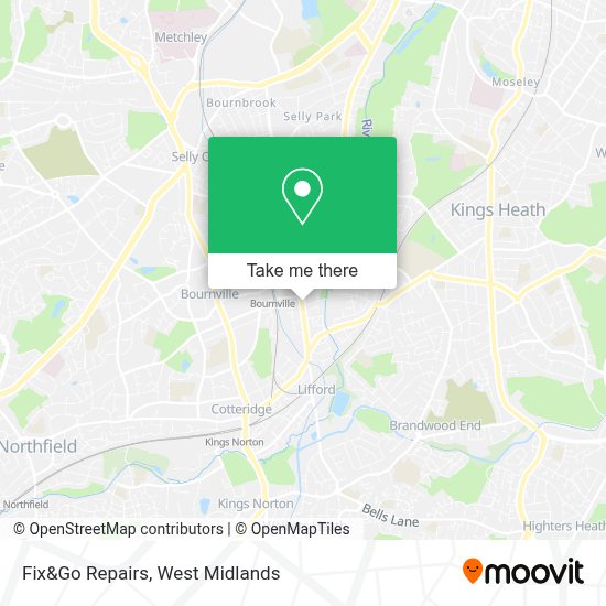 How to get to Fix&Go Repairs in Stirchley by bus or train?