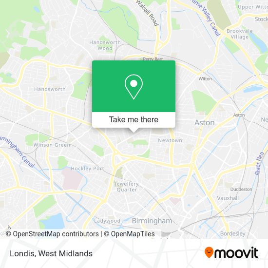 How to get to Londis in Lozells by bus or train?