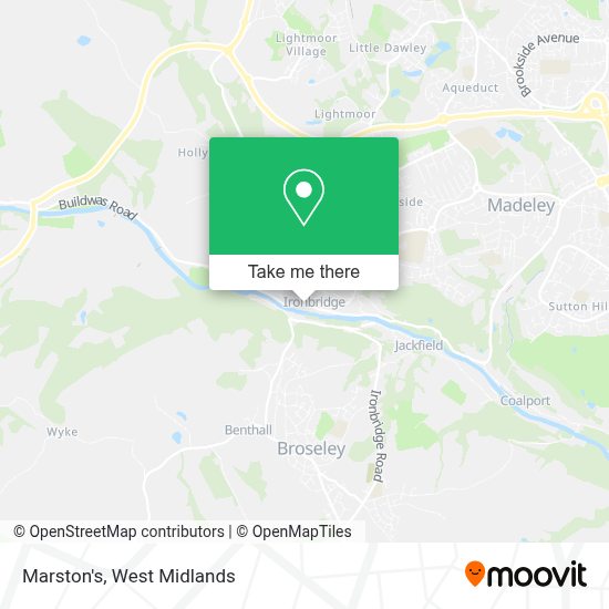 How to get to Marston's in Ironbridge Gorge by bus?