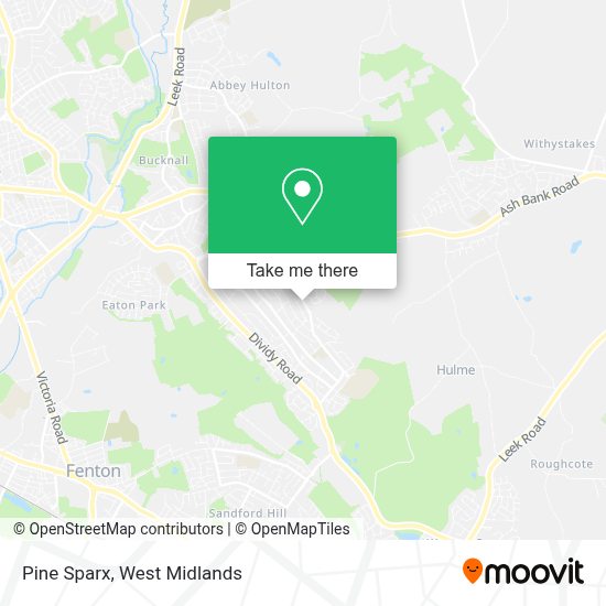 How to get to Pine Sparx in Bentilee And Ubberley by bus or train?