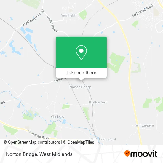 How to Get to Norton Bridge in Eccleshall by Bus or Train?