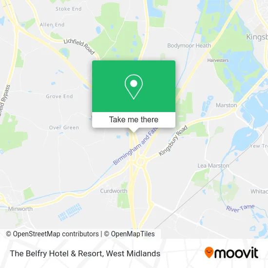 How to Get to The Belfry Hotel & Resort in Curdworth by Bus or Train?
