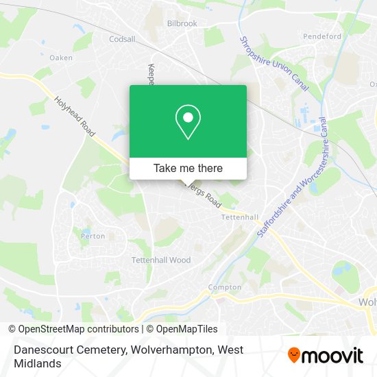How to Get to Danescourt Cemetery, Wolverhampton in Tettenhall Regis by ...