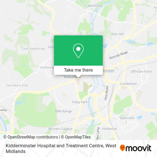 How to Get to Kidderminster Hospital and Treatment Centre in Blakebrook ...
