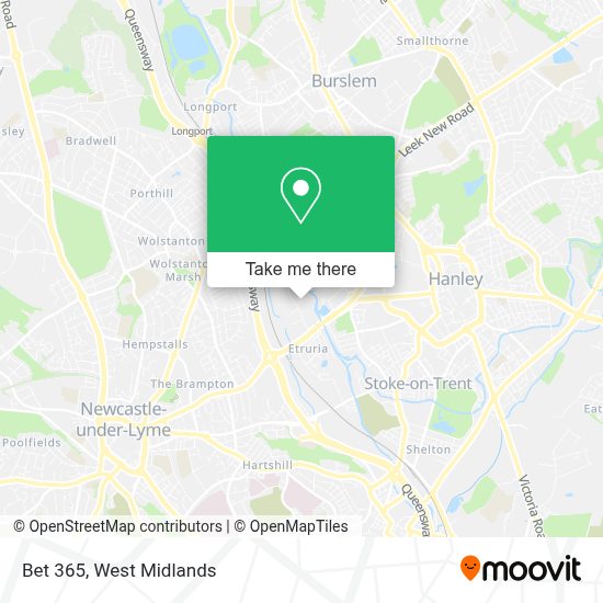 How to Get to Bet 365 in Etruria And Hanley by Bus?
