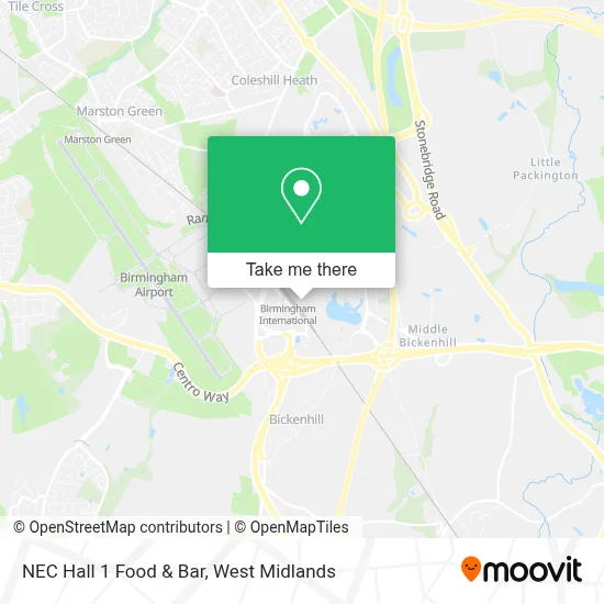 How to Get to NEC Hall 1 Food & Bar in Bickenhill by Bus or Train?