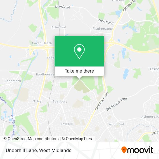 How to Get to Underhill Lane in Bushbury North by Bus or Light Rail?